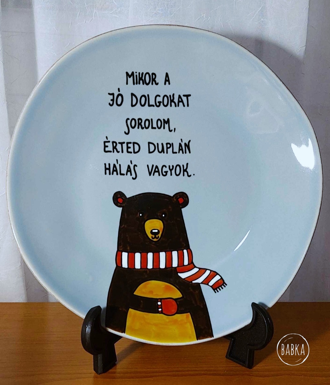 Hála tányér (maci) – Babka Manufaktúra